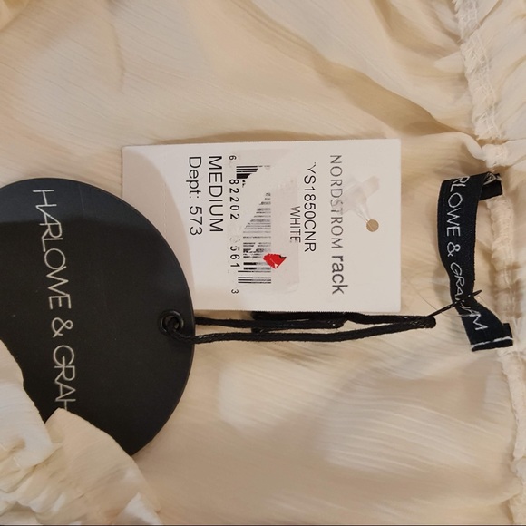 Harlowe & Graham | Tops | Harlow Graham Ivory One Shoulder Bell Sleeve ...